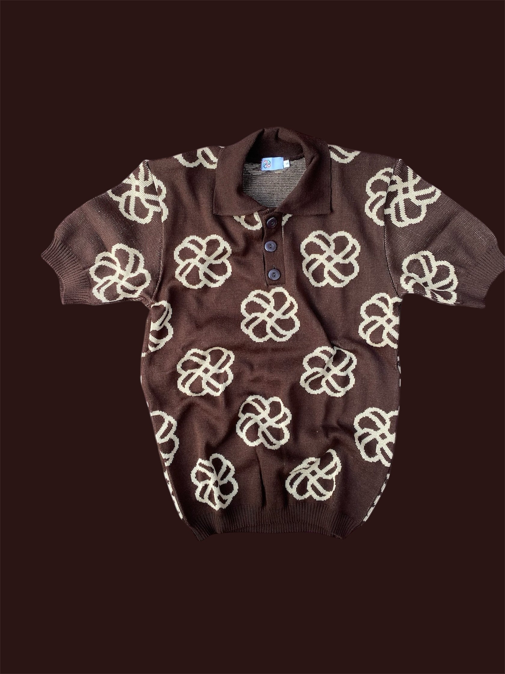 True Chocolate brown Golf Shirt – THE FLOWER CLUB